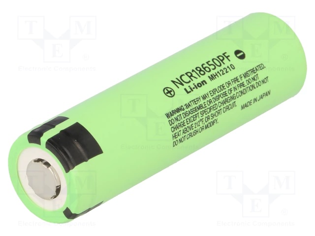 Panasonic NCR18650PF 3.7V 2900mAh 10A Mitat:18x65 Power Li-ion - Suomenakut.fi verkkokauppa