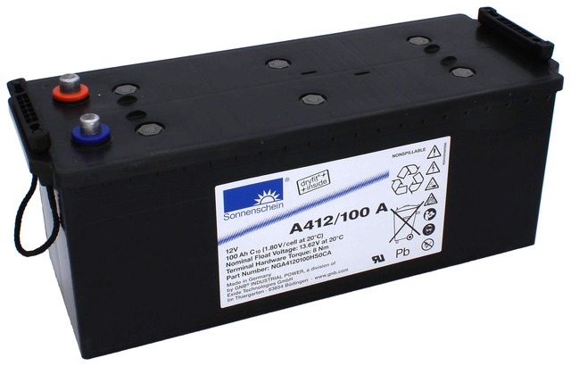 Sonnenschein geeliakku A412/100A12v100Ah 513x189x195/223 Dryfit - Suomenakut.fi verkkokauppa