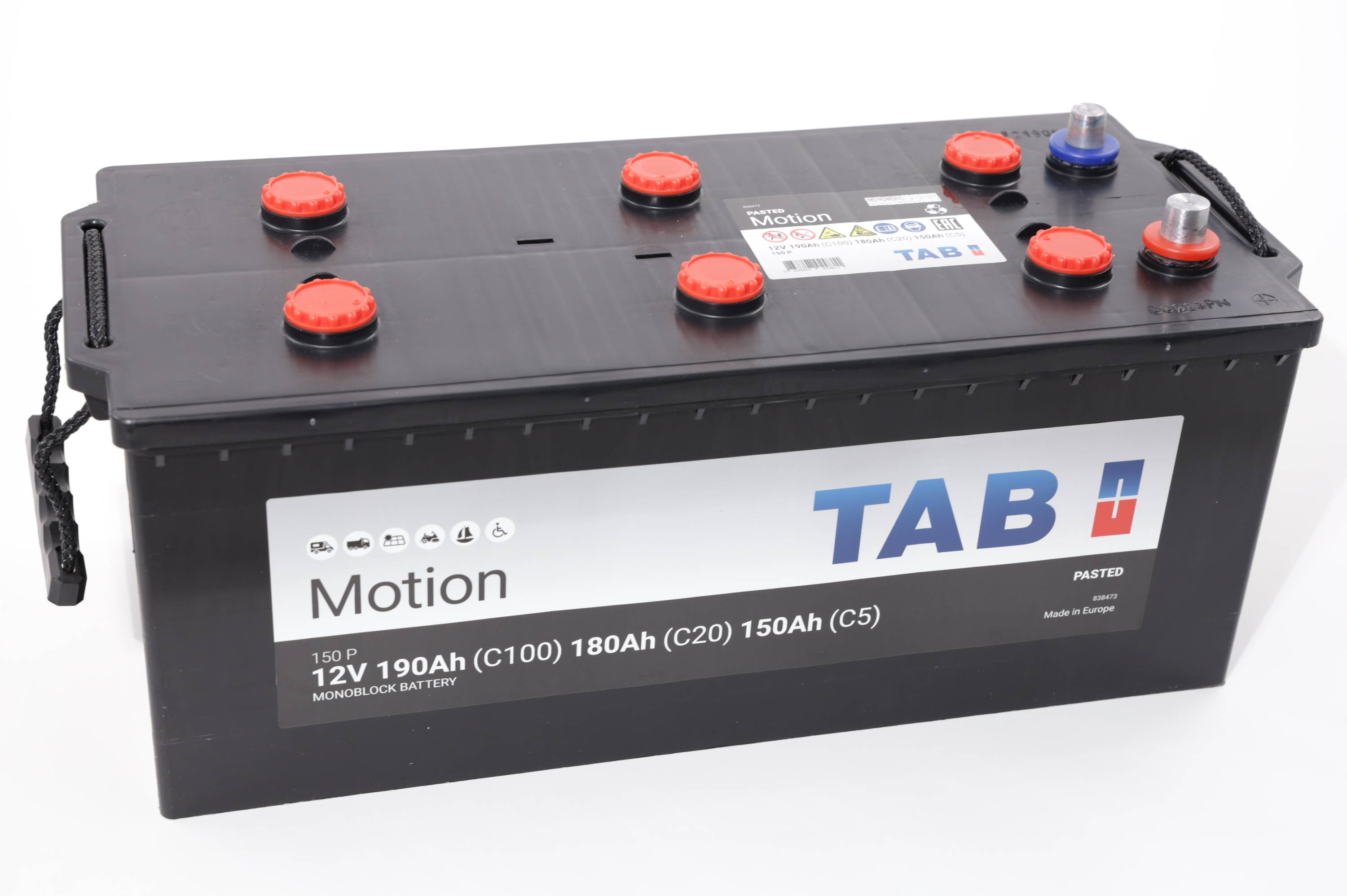 TAB Motion Pasted 12v 180Ah 150P 512x223x220 + - Massa. (1000764 ...