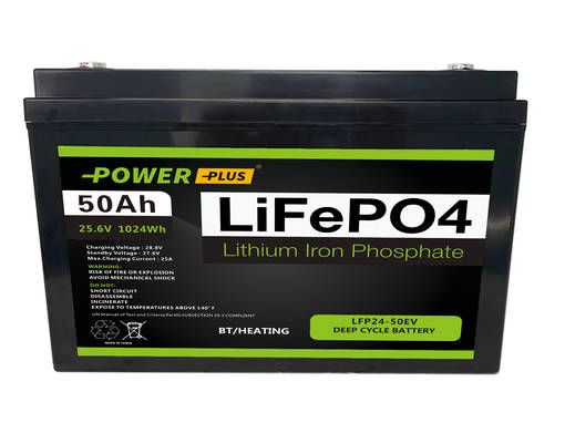 Power Plus LFP24-50EV akku25,6V50Ah 330x172x220 LiFePO4 Li-Ion BT/Heat ...