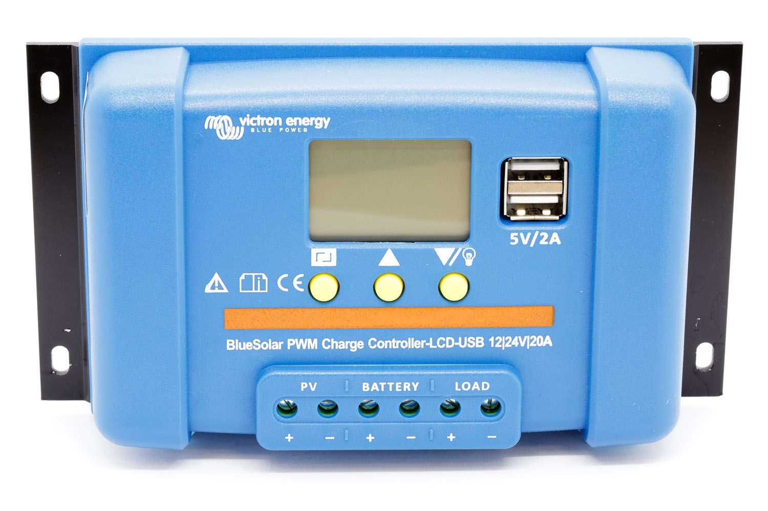 Victron BlueSolar PWM-LCD&USB 12/24V 20A - Suomenakut.fi verkkokauppa