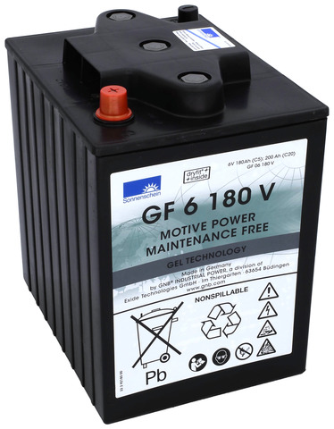 Sonnenschein geeliakku GF6/180 6v200Ah 244x190x275 Dryfit GF06180V ...