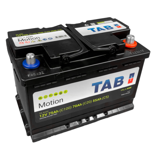 TAB Motion 55 AGM 12v 70Ah/20H 278x175x190 - + (1000570) - Suomenakut ...