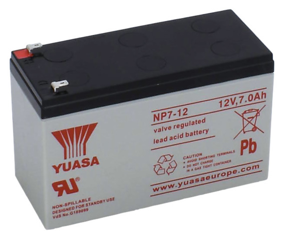 Yuasa Agm-akku 12V 7Ah NP7-12 151x65x94/100 Terminal:F1 4.8mm - Suomenakut.fi verkkokauppa