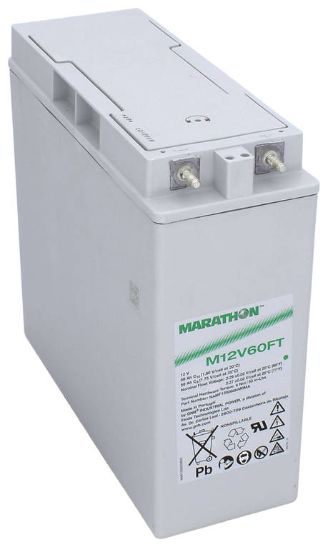 Marathon Agm Akku M12V60FT 12V 59Ah/10 280x107x263 - + päätynapa akku ...