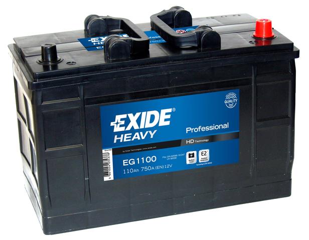 Exide Professional EG1100 12V 110Ah 349x175x235 - + - Suomenakut.fi ...