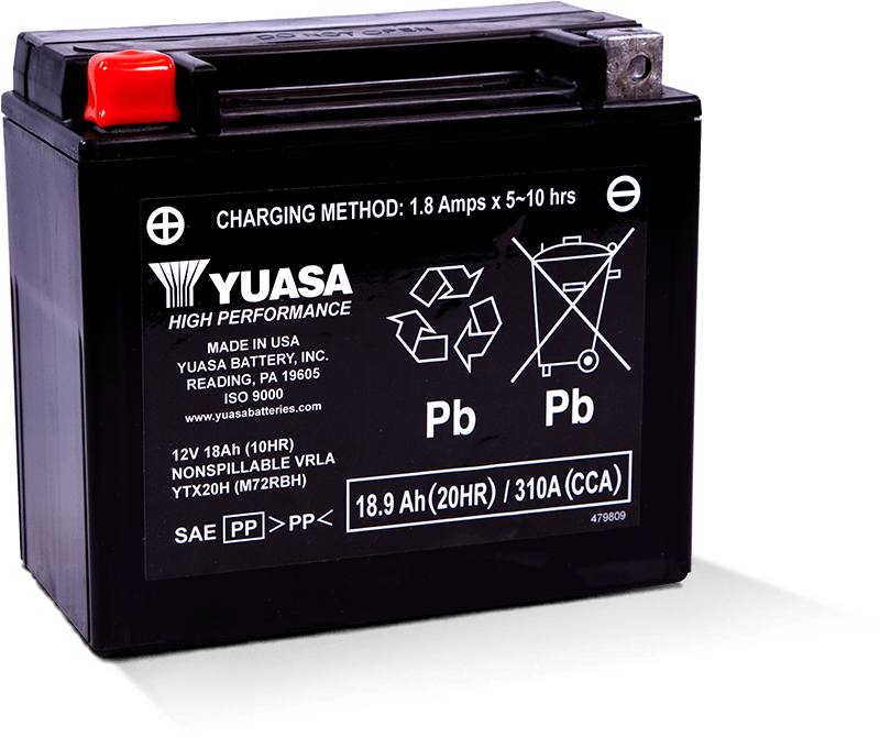 Yuasa Mp-Akku YTX20H-BS 12V 18,9Ah 175x87x155 + - CCA 310A - Suomenakut ...