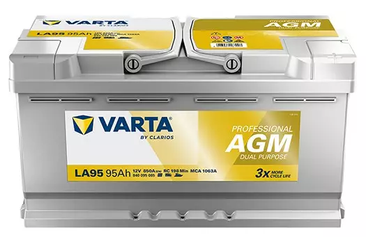 Varta Profes. DP AGM Leisure 12V 95Ah 353x175x190 - + (LA95) - Suomenakut.fi verkkokauppa