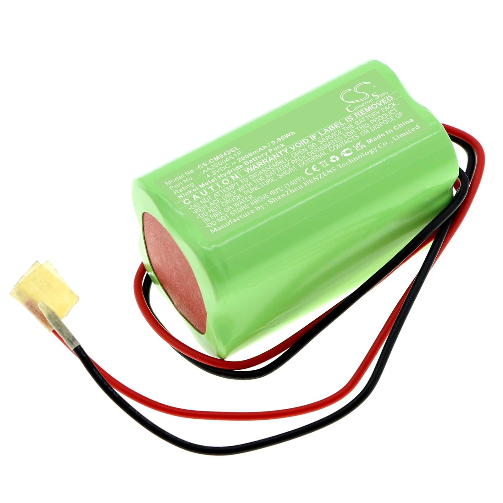 4xAA Akusto 4.8V 2000mAh nimh CS Akusto johdoilla AA20004S1P - Suomenakut.fi verkkokauppa
