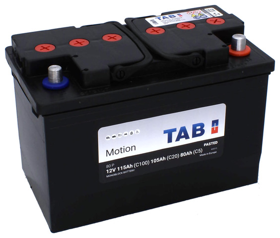 TAB Motion Pasted 12v 105Ah 80P 315x175x212 - + Massalevy (1000769 ...